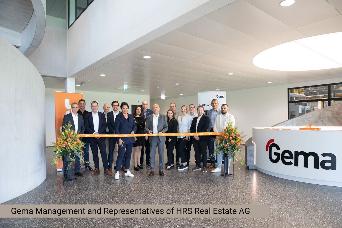 Handover of keys for new building - Gema Switzerland GmbH